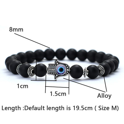 Turkey Evil Eyes Bracelet For Men Women Gothic Fatima Hand