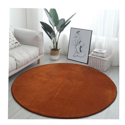 Round Fluffy Area Rug for Bedroom Soft Shaggy Carpet Circle