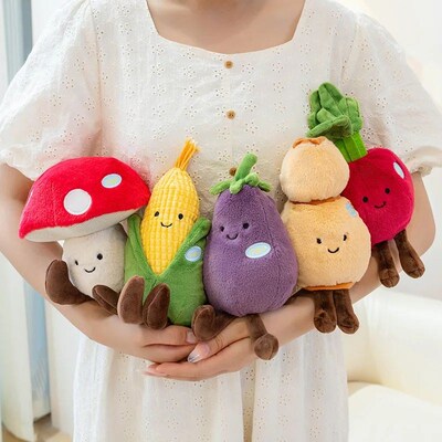 20cm Cartoon Vegetable Plush Doll Carrot Broccoli Pumpkin Eg