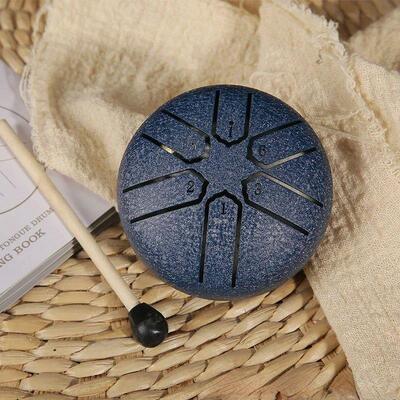 3 Inch 6 Notes Steel Tongue Drum Mini Rain Drums Outside Hol