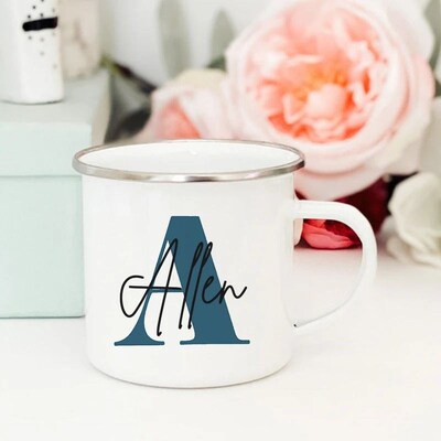 Personalized Mug Initial with Name Cup Custom Coffee Mugs Ba