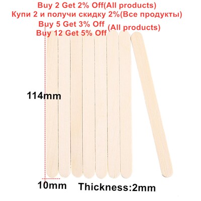 50-150 Pcs Ice Cream Popsicle Sticks Wooden Stirring Stick