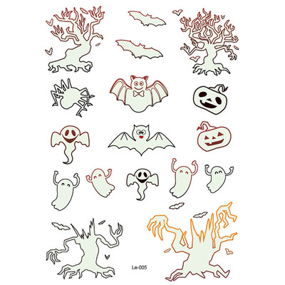 1 Pcs Luminous Temporary Tattoo Stickers Party Decoration Ch
