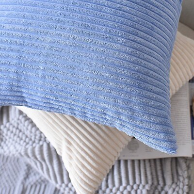 Nordic sofa pillow cushion cover corduroy striped pillowcase