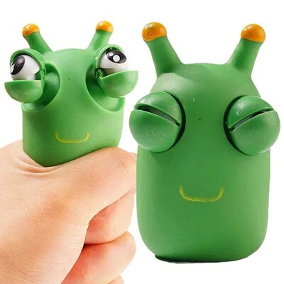 Green Worm Eye Popping Squeeze Fidget Toys for Autism and AD