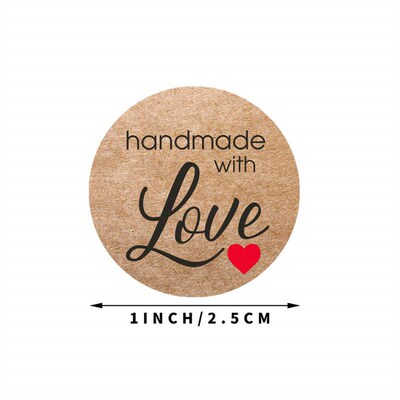 100-500pcs Vintage Kraft Paper Stickers Scrapbook Gift Stati