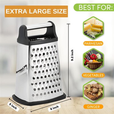 Cheese Grater 4 Sides - Perfect Box Grater Kitchen