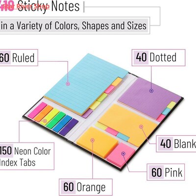 Self-Stick Memo Pads Planner Paper Tabs Notepad Stickers