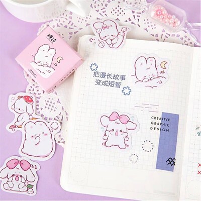 45 pcs/box Cute rabbit daily Kawaii Decoration ers Planner S