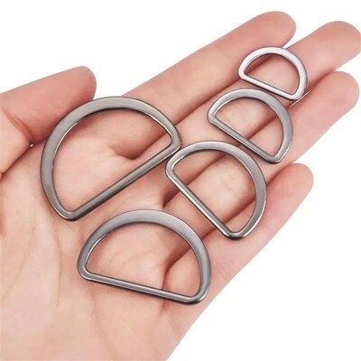 10pcs D-Shaped Buckle D Ring Connection Alloy Metal Silver G