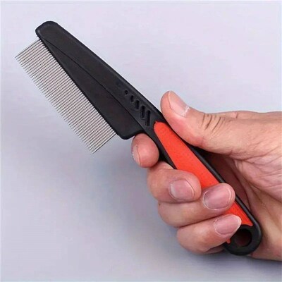 Stainless Steel Fine Tooth Comb Tweezers Comb Head LiceComb