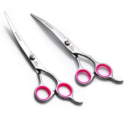 7 inch Meisha Dog Grooming Scissors Straight Curved Cutting