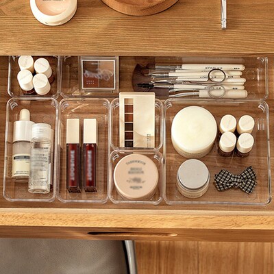 Transparent Desk Acrylic Storage Box Drawer Organizers  Jewe