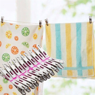 40pcs Stainless Steel Clips Clothes Photo Paper Peg Pin Clot