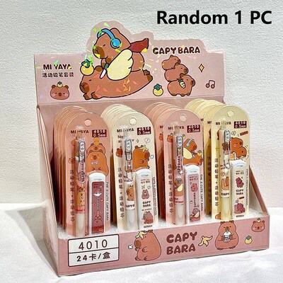 1PC Cartoon Kawaii Capybara Mechanical Pencil Set Cute Schoo