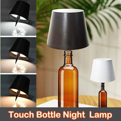 Wireless Table Lamp LED Wine Bottle Base Rechargeable Vases