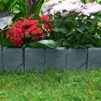 Pathway Stone Effect Plastic Cobblestone Garden Edge Flower