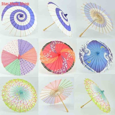30/40/60cm Chinese Classical Umbrella Oiled Paper Umbrella H