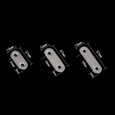 10 Pcs Stainless Steel Flat Straight Brace Brackets Mending