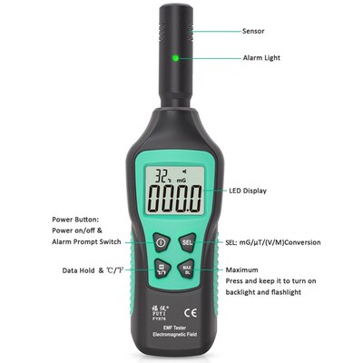 Mastfuyi FY876 Handheld EMF Meter Electromagnetic Radiation