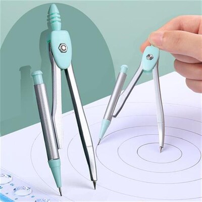 7Pcs/Set Ruler Compass with Metal box Geometry Maths Drawing