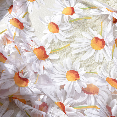 Sun Flower Tulle Curtains for Living Room Bedroom Kitchen Ye
