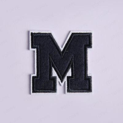 Navy Blue Letter Patch ABC DEF OPQ RST UVW XYZ Embroidery Pa