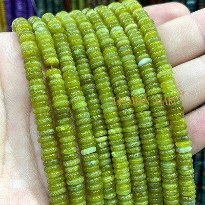 2x6MM Flat Round Natural Stone Beads Labradorite Agate Jaspe
