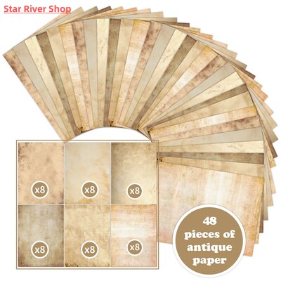 48pcs Retro Letter Paper Stationery Diy Handbook Scrapbook