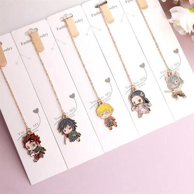 demon slayer peripheral alloy bookmark decoration school sou