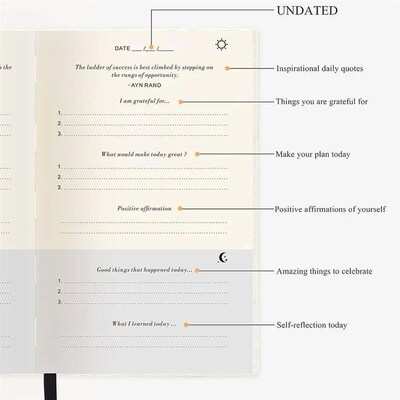 The Gratitude Journal 5 Minute Journal Daily Notebook For