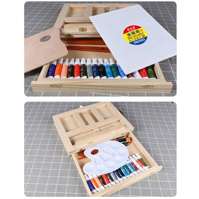 Wooden Table Easels For Painting Artist Kids Sketch Drawer