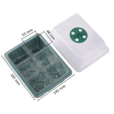 6 Cells Breathable Germination Box Garden Mini Greenhouse