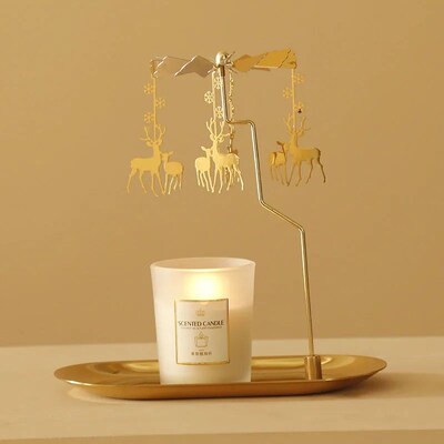 Luxury Decoration Pillar Candle Holder Menorah Ornament Vint