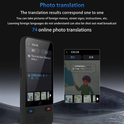 Portable Language Translator Device S85 with 138 Languages V