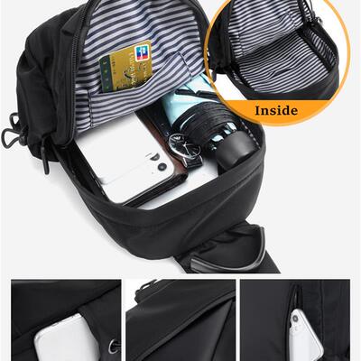 Travel Shoulder Chest Sling Bag Anti-Theft Waterproof Backpa