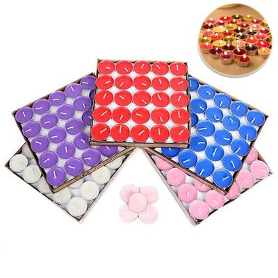 50 Pack Tea Light Candles  Unscented Tealight Candles Romant