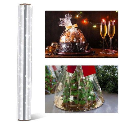 STOBOK 3 Snowflake Rolls Clear Clear Cellophane Paper