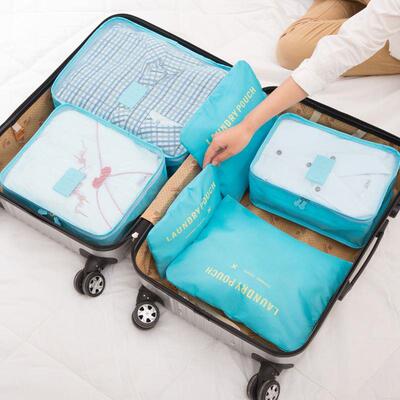 6 PCS Travel Storage Bag Set for Clothes Tidy Organizer Ward