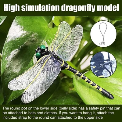 High Simulation Dragonfly Model PVC Insects Decoration Craft