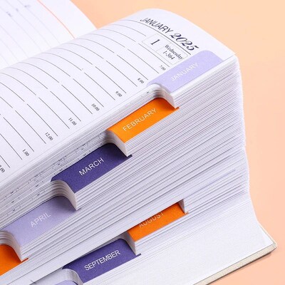 2025 A5 Daily Planner Notebook 365-Day Calendar Weekly Month