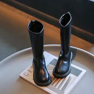 Bota Infantil Childrens Leather Boots Spring 2023 New Casua