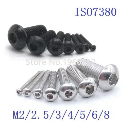 5-50pcs ISO7380 M2 M2.5 M3 M4 M5 M6 M8 304 A2 Round Stainles