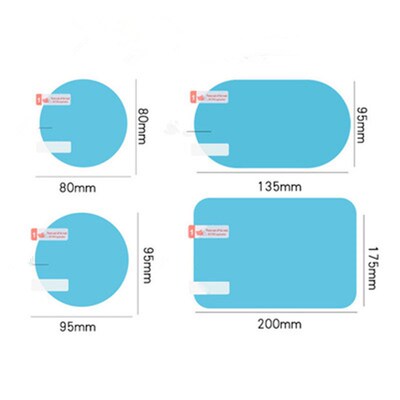 2PCS Car Rearview Mirror Rainproof Film Nano Mirror Anti-fog