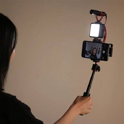 Extendable Desktop Tripod Handle Grip Stand With Flexible Ba
