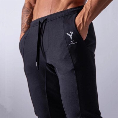 Joggers Sweatpants Mens Casual Skinny Pants Black Trousers