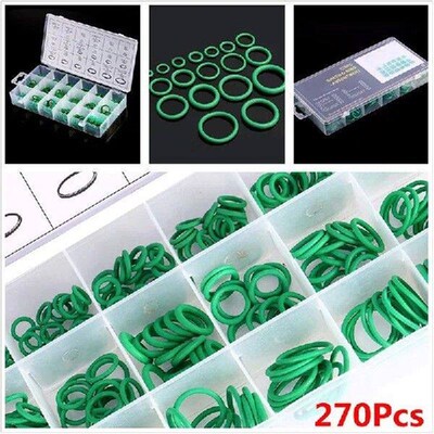 270Pcs 18Sizes Rubber Ring Gaskets Kit Car Air Conditioning