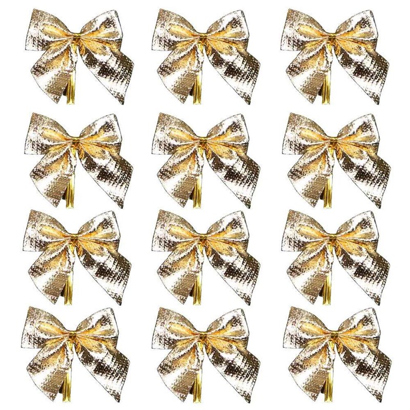12/24/36pcs Christmas Bow Christmas Decorations For Home Gol