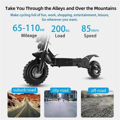 85KM/H Max Speed Electric Scooter 1200W-6000W Dual Motor E-S