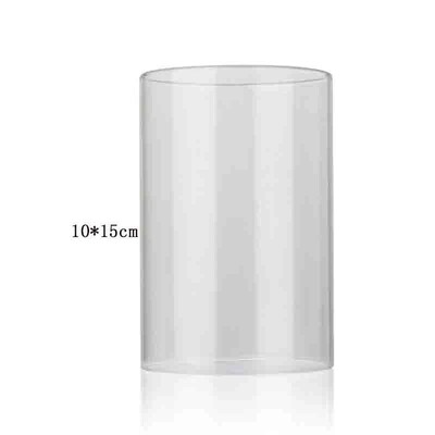 Dia 7 / 10cm Hurricane Candle Holder Glass Cylinder Open Bot